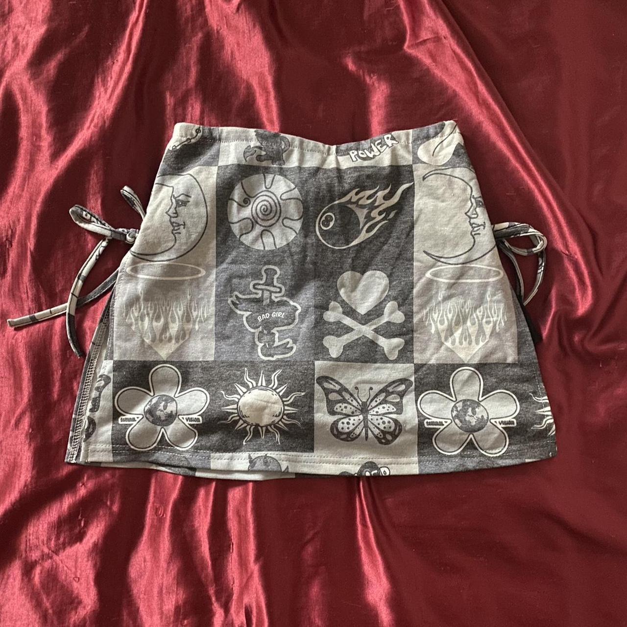 Gray Patchwork Tunnel Vision Skort Great for summer... - Depop