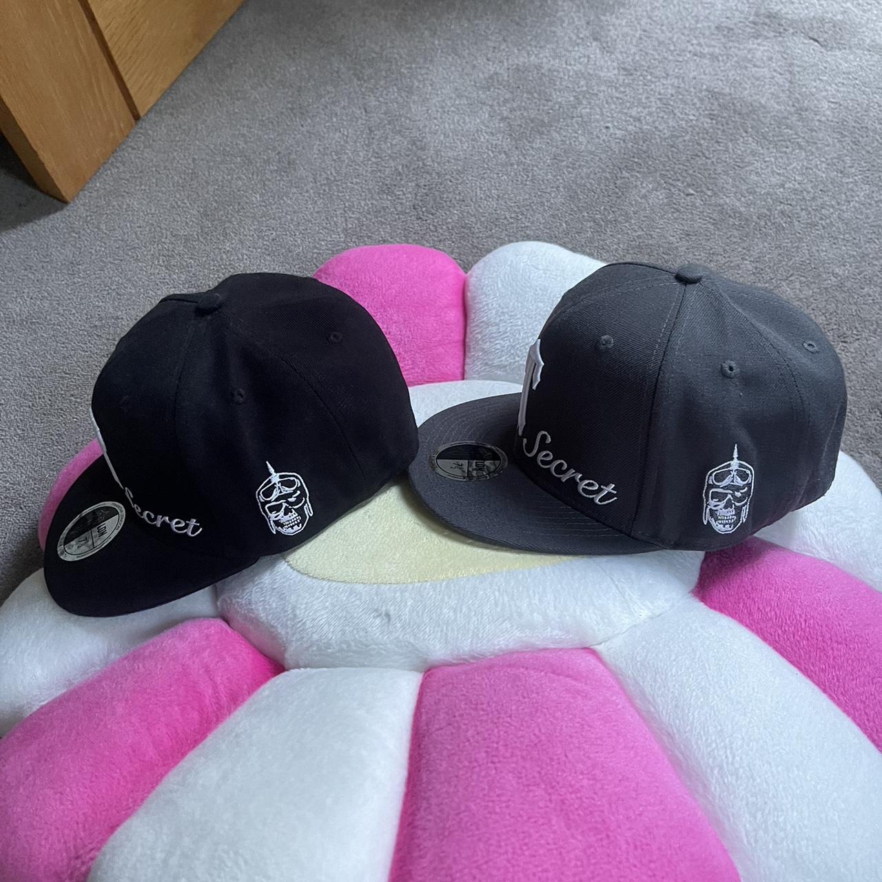 2 x Trapstar Flat Cap Fitted Hat 🌍 Black With Blue... - Depop