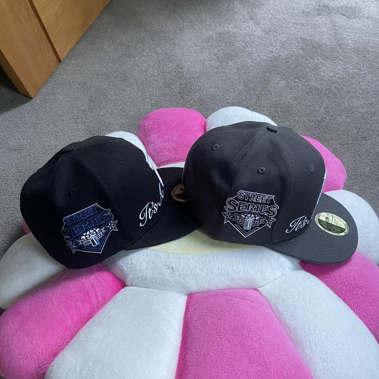 2 x Trapstar Flat Cap Fitted Hat 🌍 Black With Blue... - Depop