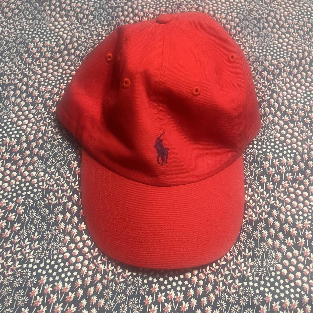 Red polo hat - Depop