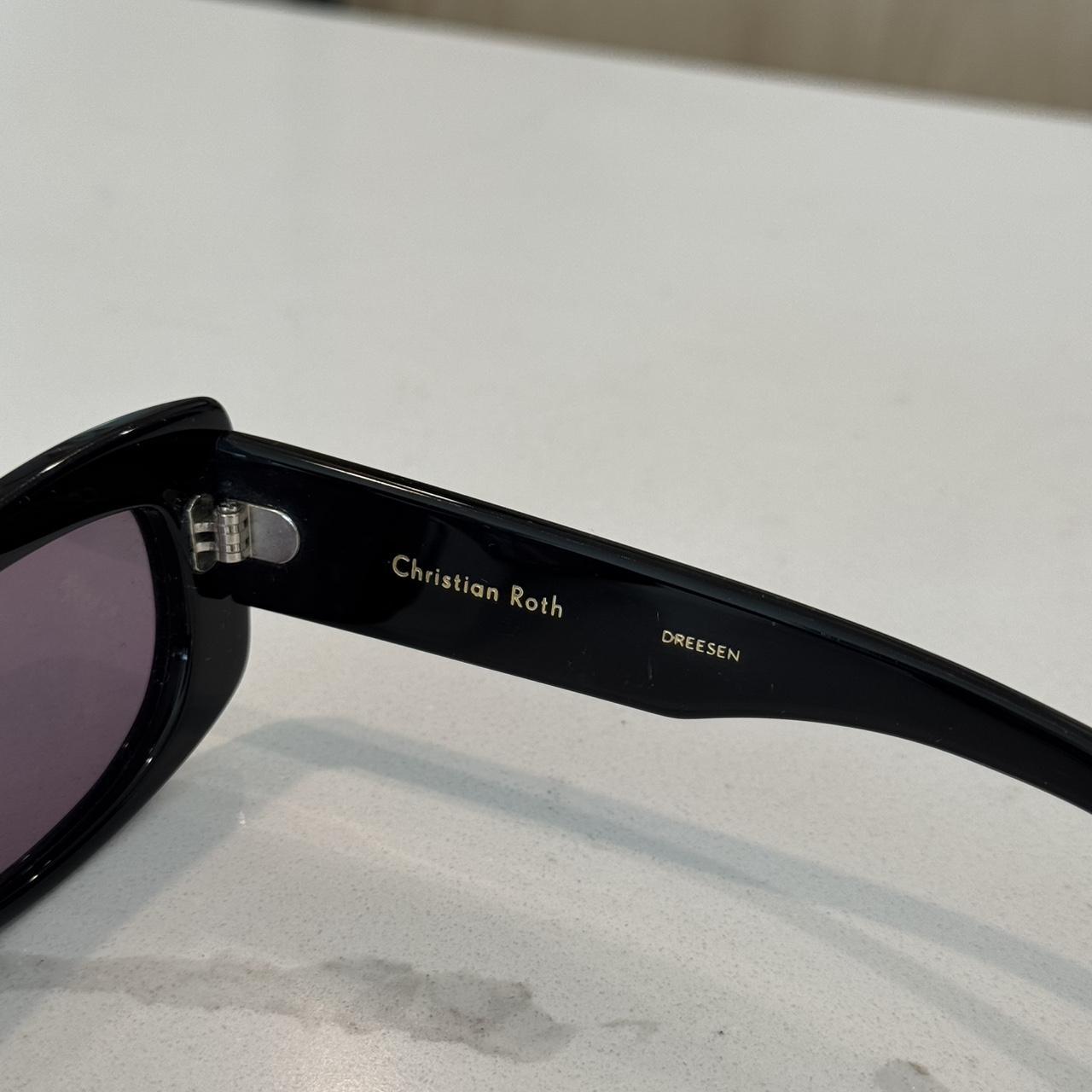 Vintage Christian Roth black sunglasses.... - Depop