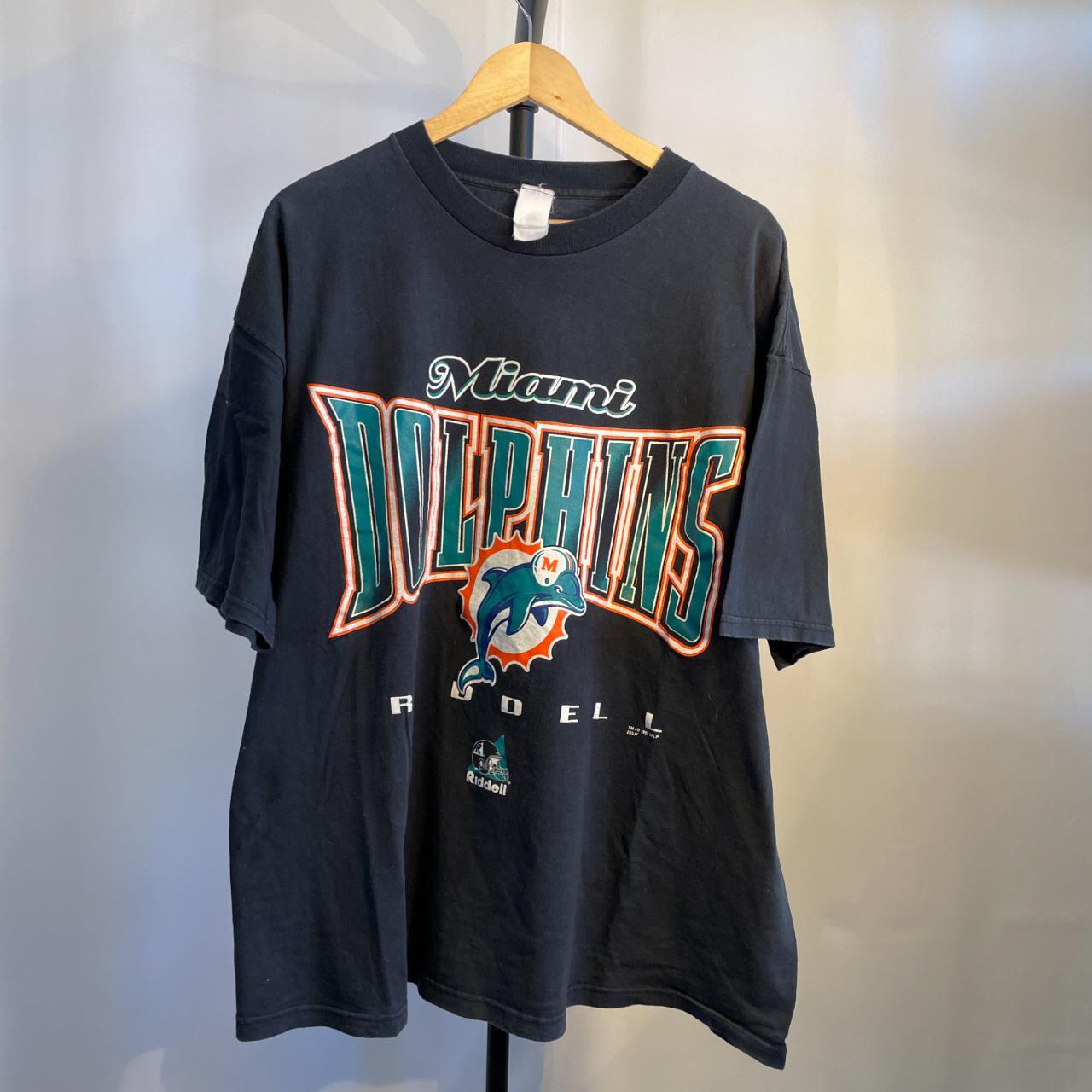 Vintage Miami Dolphins T-Shirt XL 24x29 Made in... - Depop