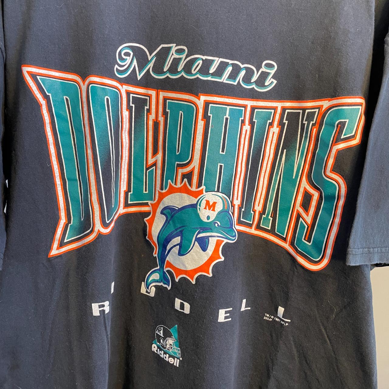 Vintage Miami Dolphins T-Shirt XL 24x29 Made in... - Depop