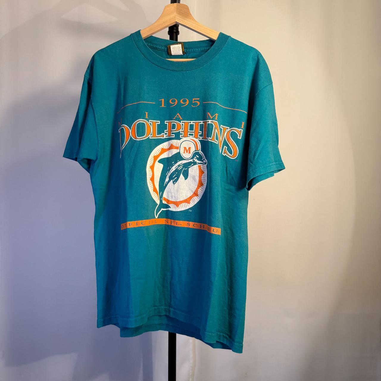 Vintage 1995 Miami Dolphins T-Shirt Large... - Depop
