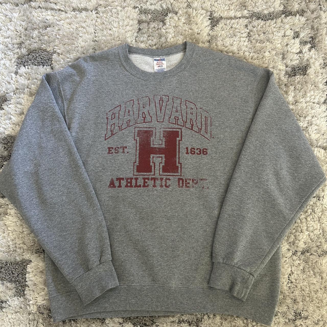 Harvard vintage crewneck Nice faded graphic Sz L | Depop
