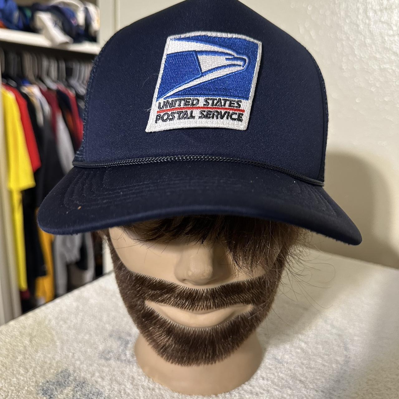 Vintage USPS Mailman “blue trucker” hat 90s - Depop