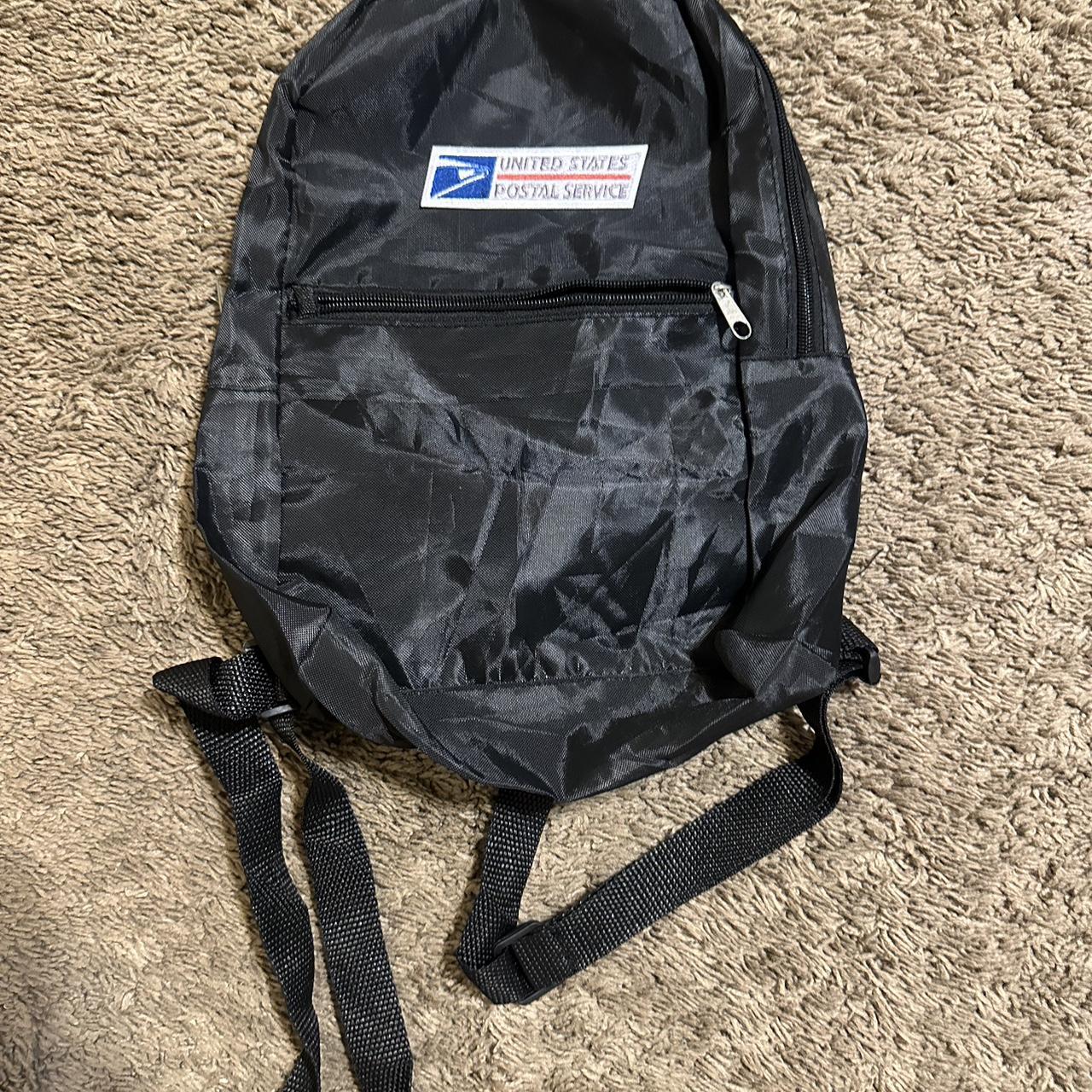 Vintage USPS Mailman mini “jet black” backpack 00s - Depop
