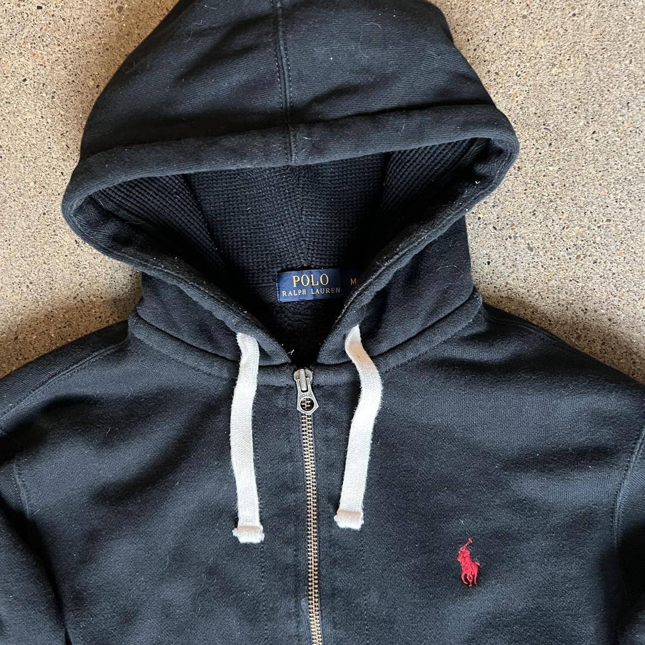 Polo Ralph Lauren Zip Up Hoodie. Black colorway with... - Depop