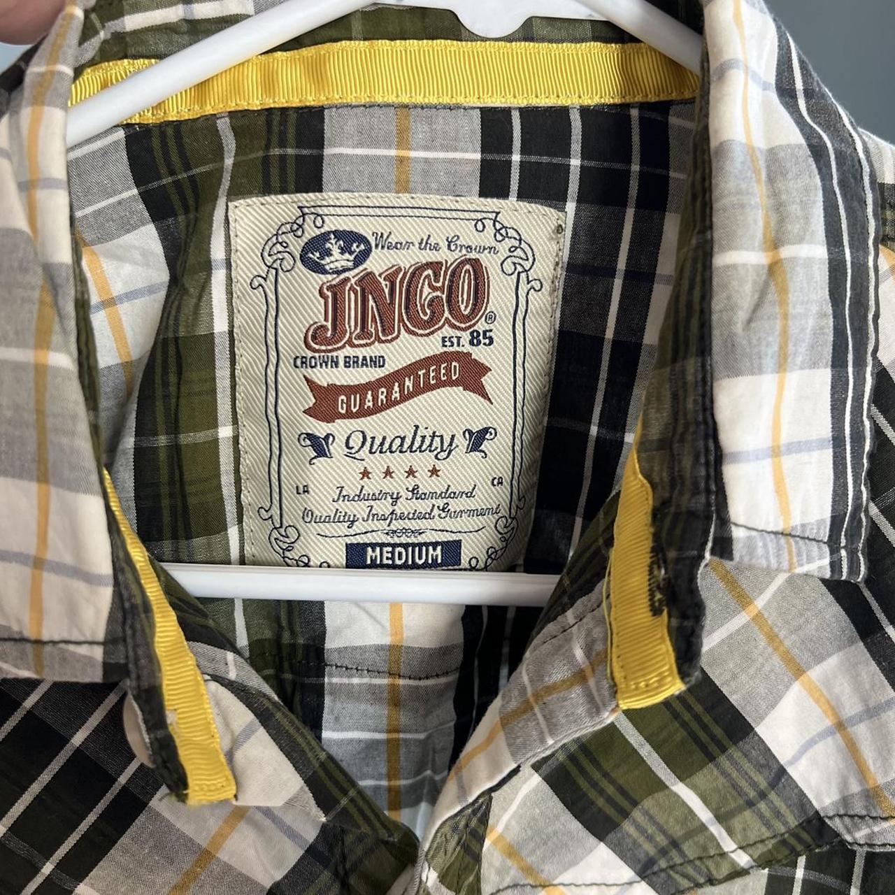 JNCO jeans plaid button up super sick vintage jnco... - Depop