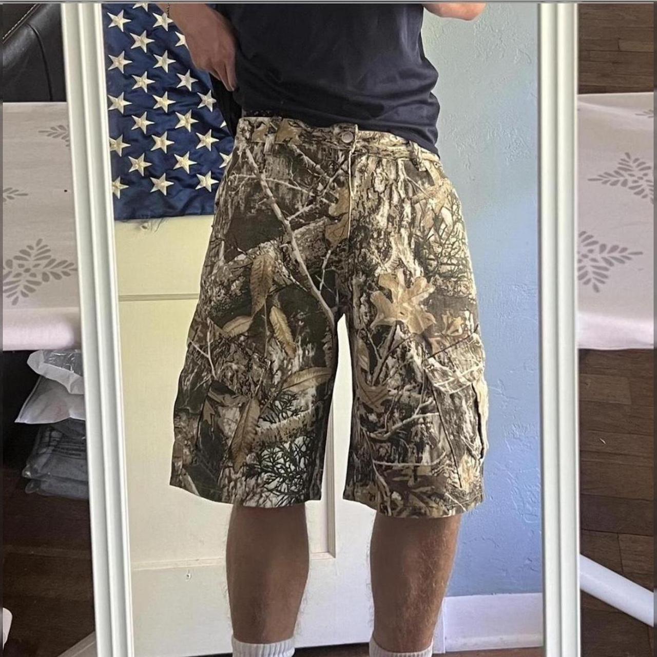 y2k/2000s baggy grunge realtree camo jorts super... - Depop