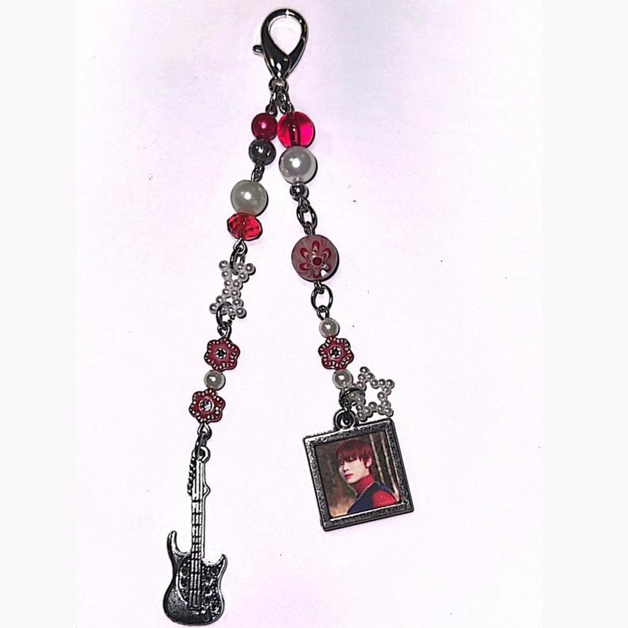 Sunoo Red Guitar keychain 🎸 13cm -Can request to... - Depop