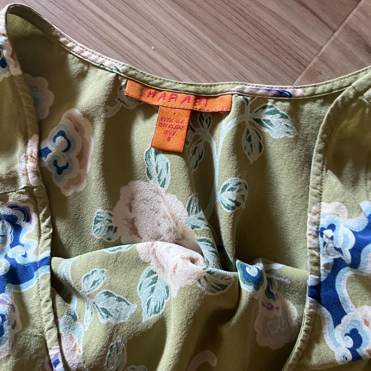 Vintage Silk dress Brand is Harari Cute dragon and... - Depop