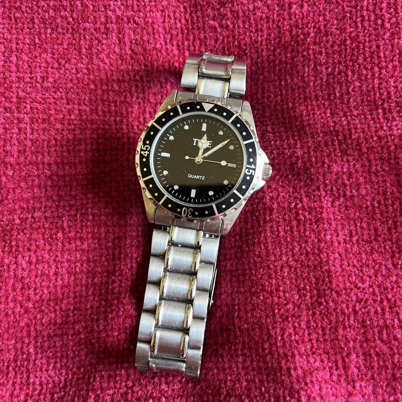 Time quartz watch Stainless steel - Depop