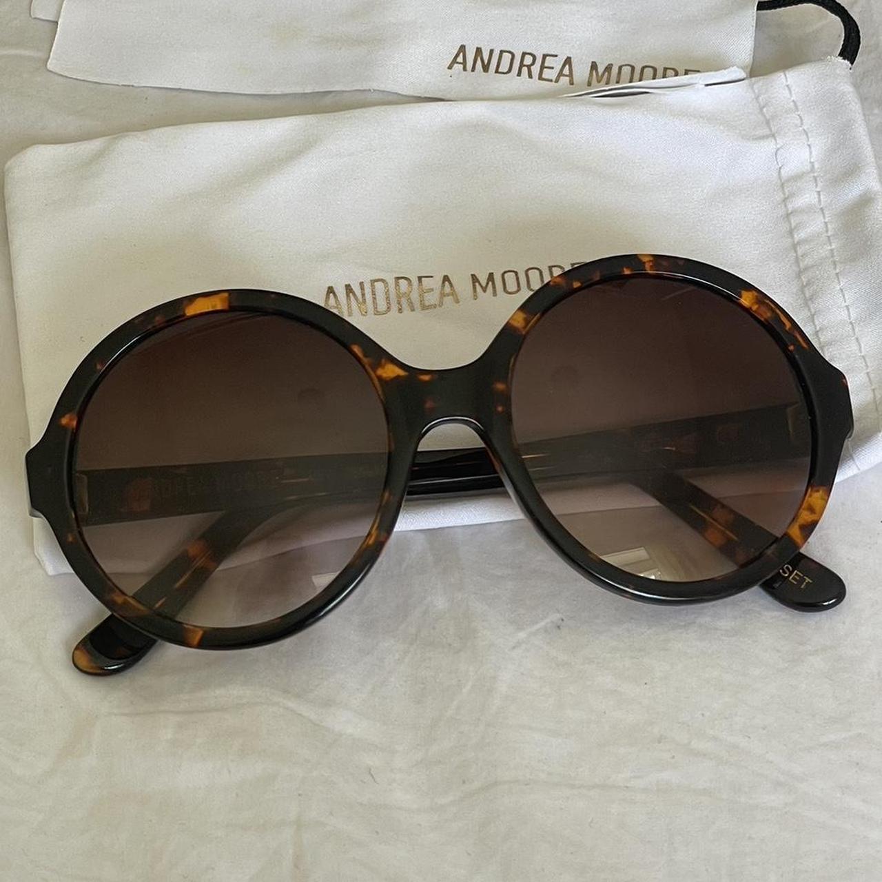 Andrea Moore Round Tortoise Shell Sunglasses RRP:... | Depop