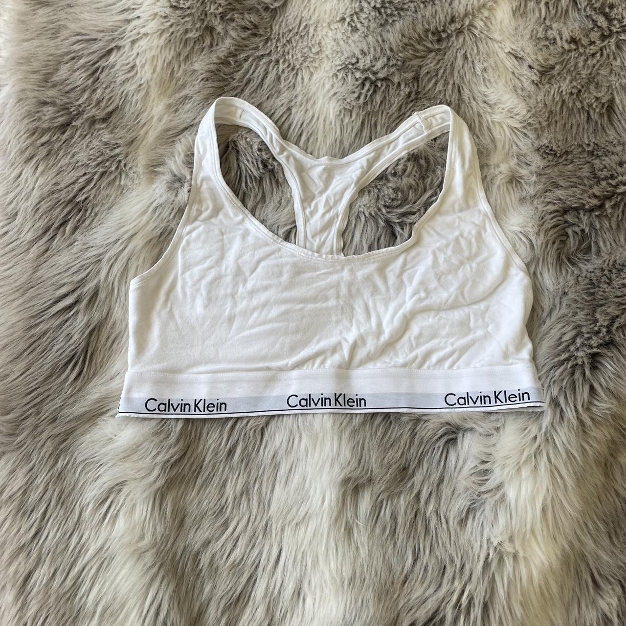 Calvin Klein Women's White Bra | Depop