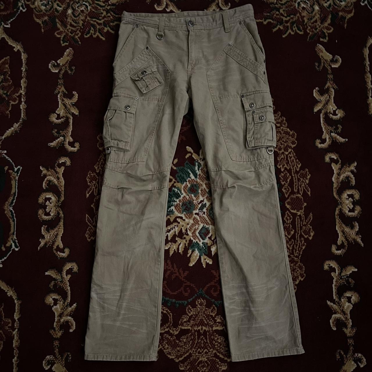 In The Attic Gas Mask Cargo Pants Size M... - Depop