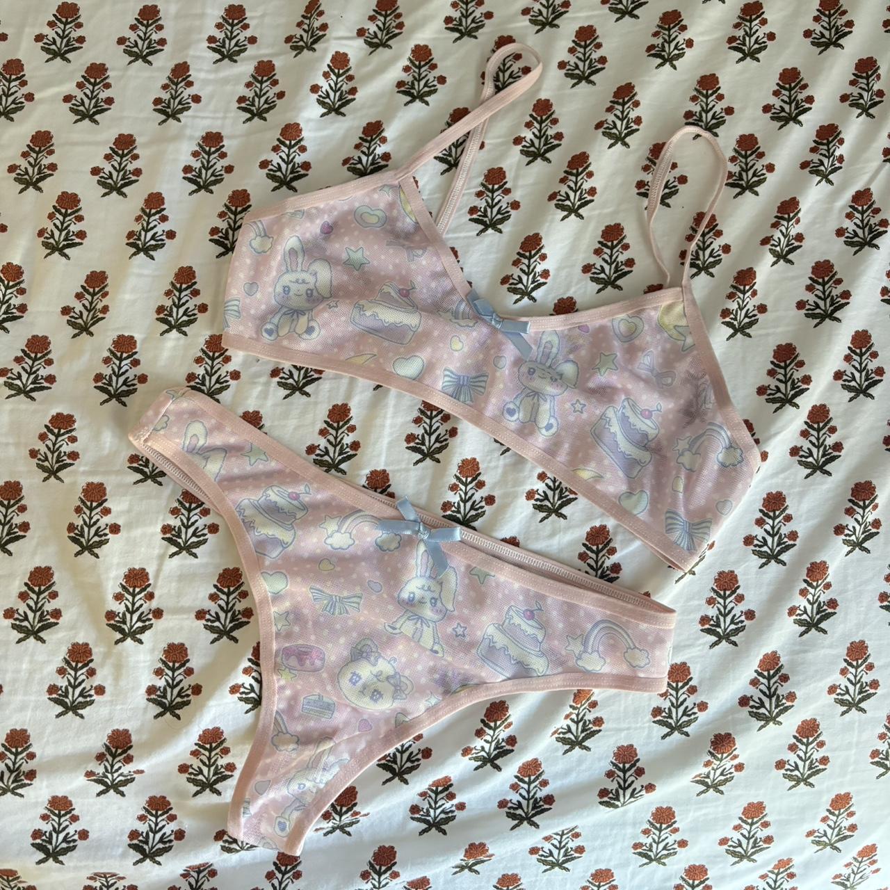 Adorable kawaii bralette and undies set from SHEIN.... - Depop