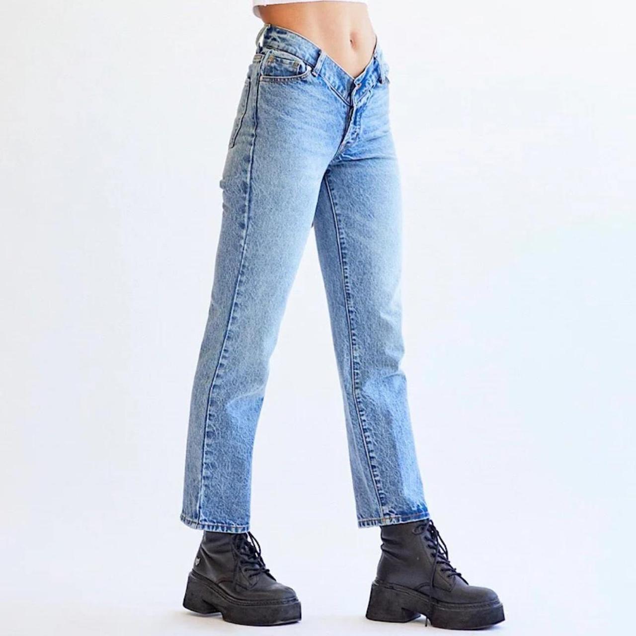 REVICE Viper Jeans, Low Rise Acid Wash V Cut Waist... - Depop