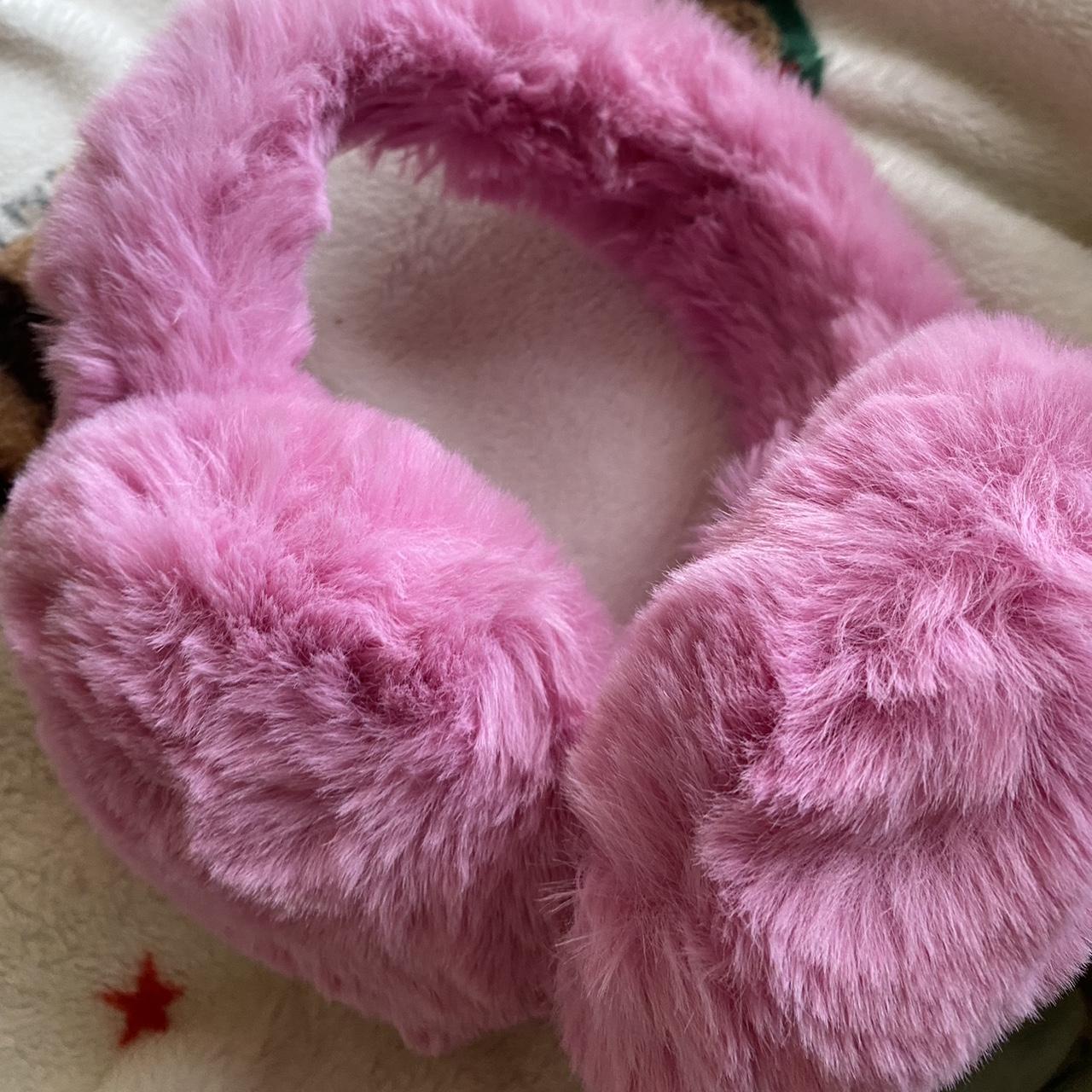 pink ear muffs 💗 so cute really fluffy only... - Depop