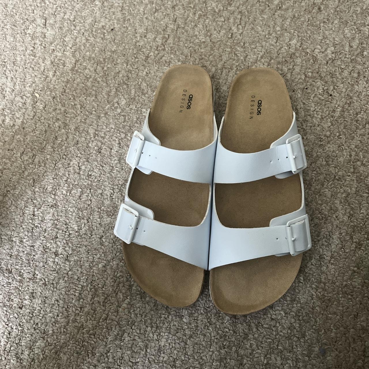 ASOS Men’s white sandals #Asos #sandals #slippers - Depop