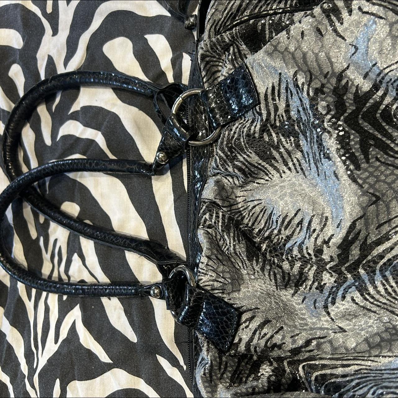 grey/ black snake skin Jane Norman Bag super 2000s... - Depop