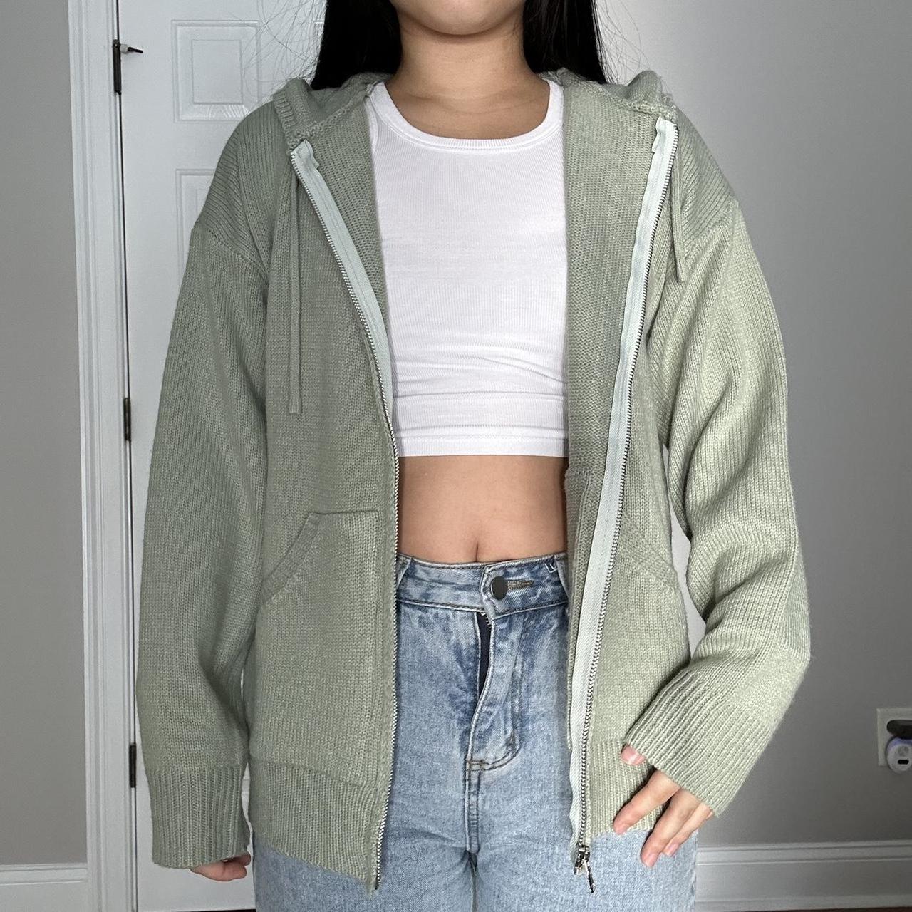 yesstyle lightweight knit jacket • size: small •... - Depop