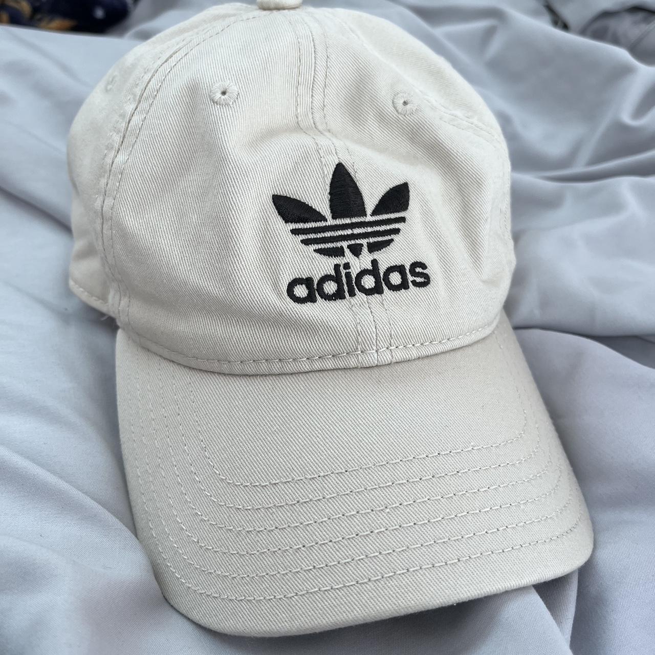 Adidas cream color dad hat !no paypal payment... - Depop