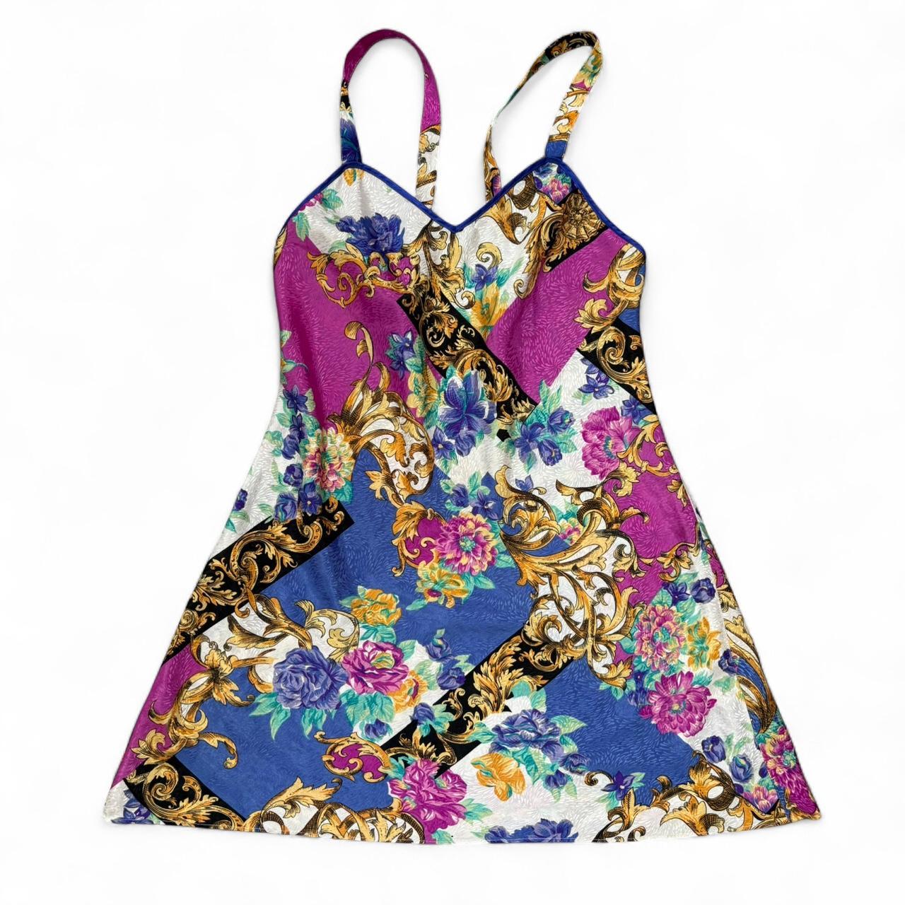 Versace Val mode vintage silk cami dress, 1970s... | Depop