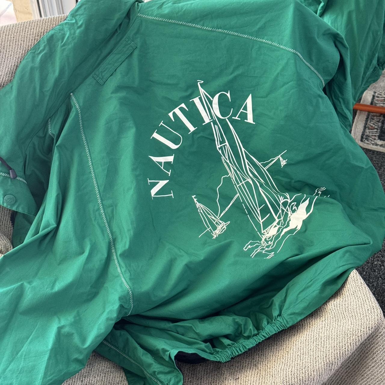 Nautica windbreaker/soft-shell reversible jacket.... - Depop