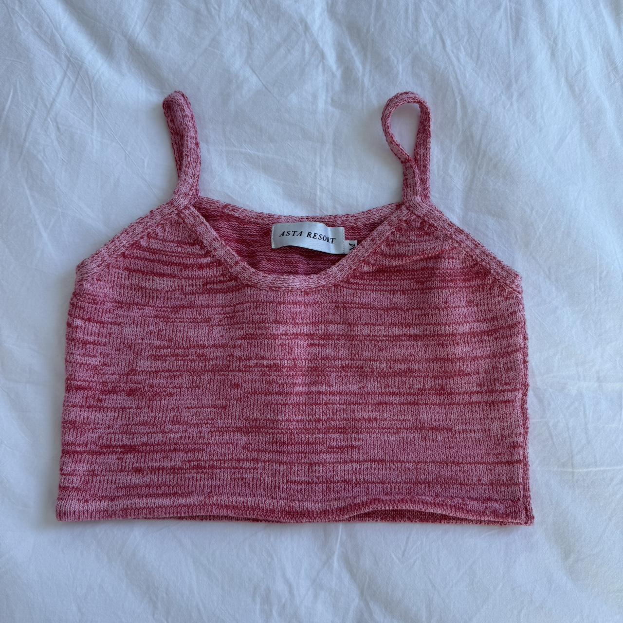 Asta Resort Paloma Crop Flamingo Excellent... - Depop
