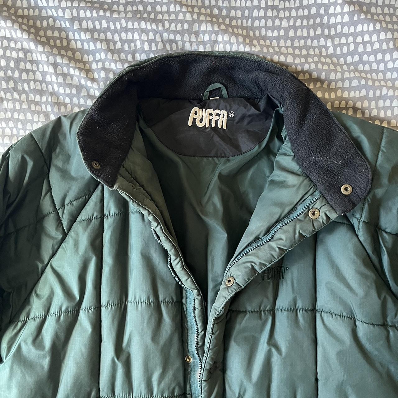 Puffa - Dark Green Puffer Jacket - Depop