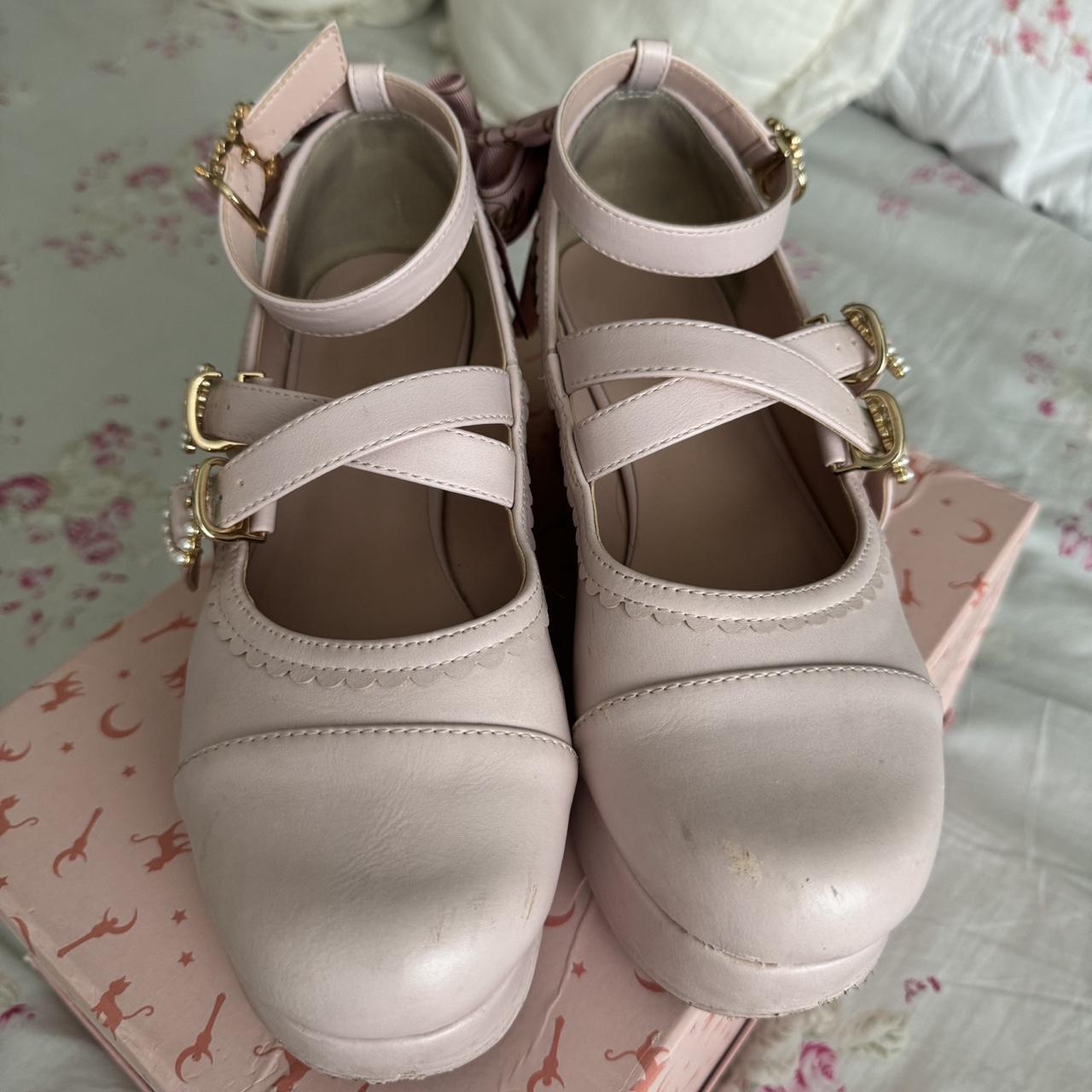 Liz Lisa Blush Wedge Shoes ♡ ♡ ♡ Brand: Liz Lisa... - Depop