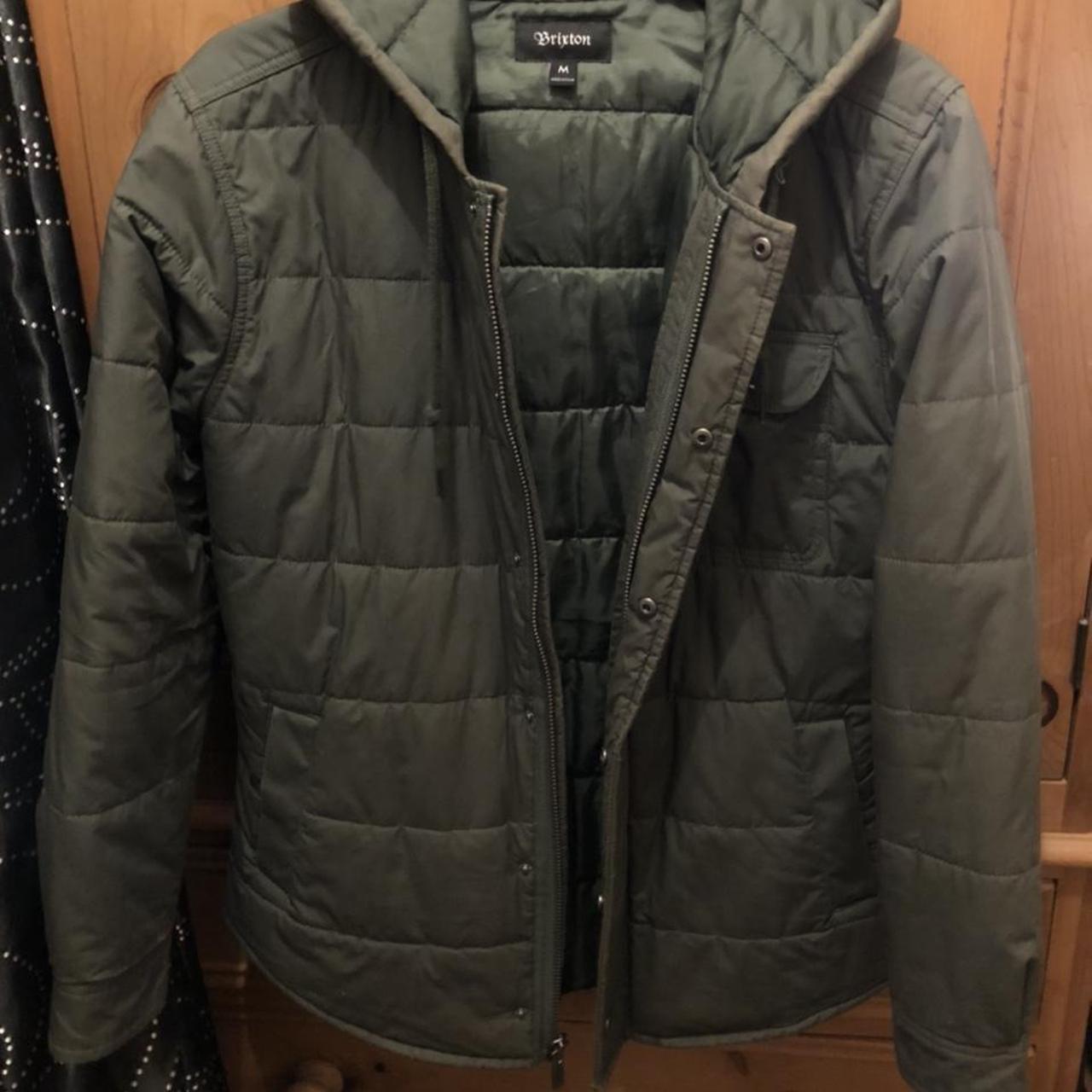 Green Brixton puffer coat Size medium Padded jacket... - Depop