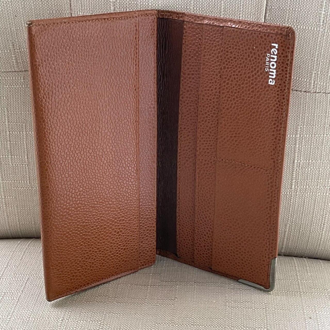 Renoma Paris Long Wallet Brown Leather Card Holder... - Depop