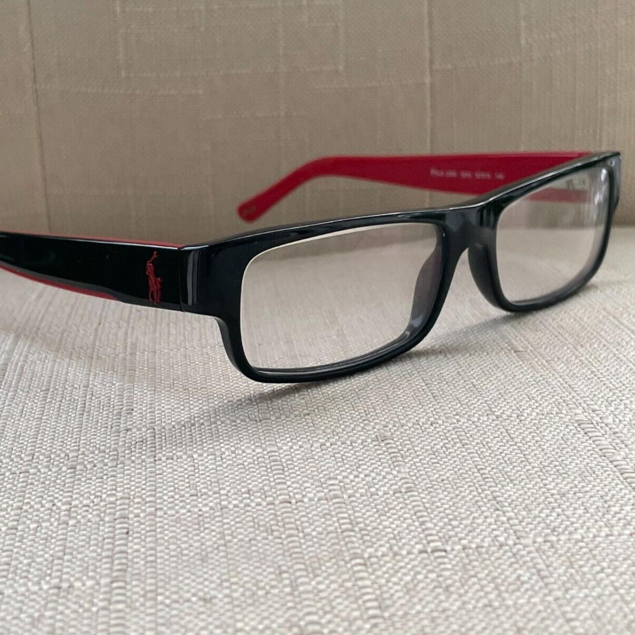 Polo Ralph Lauren Men Eyeglasses Frame Black/Red... - Depop