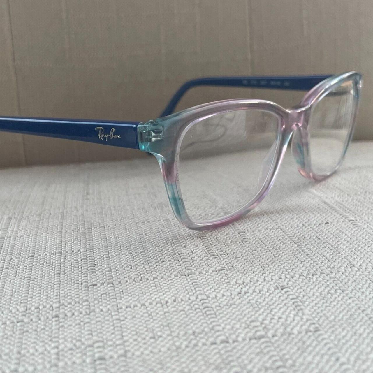 Ray-Ban Women Eyeglasses Blue Pink Tone Glasses... - Depop
