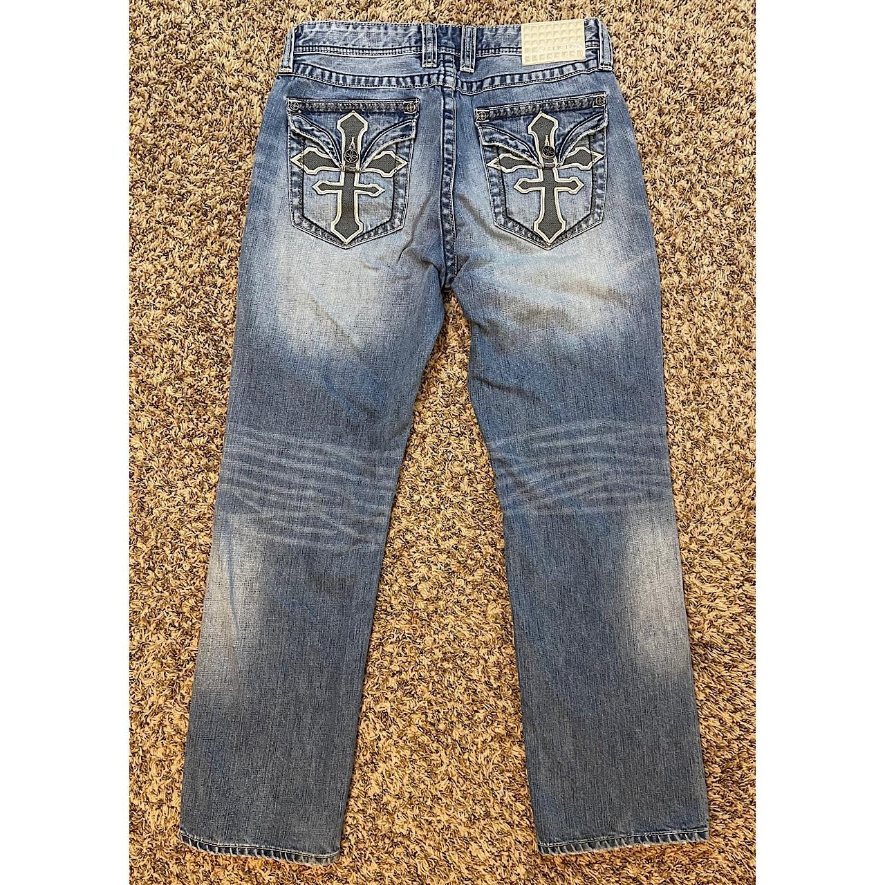 •Affliction 2000s Men’s Premium Grant Denim... - Depop