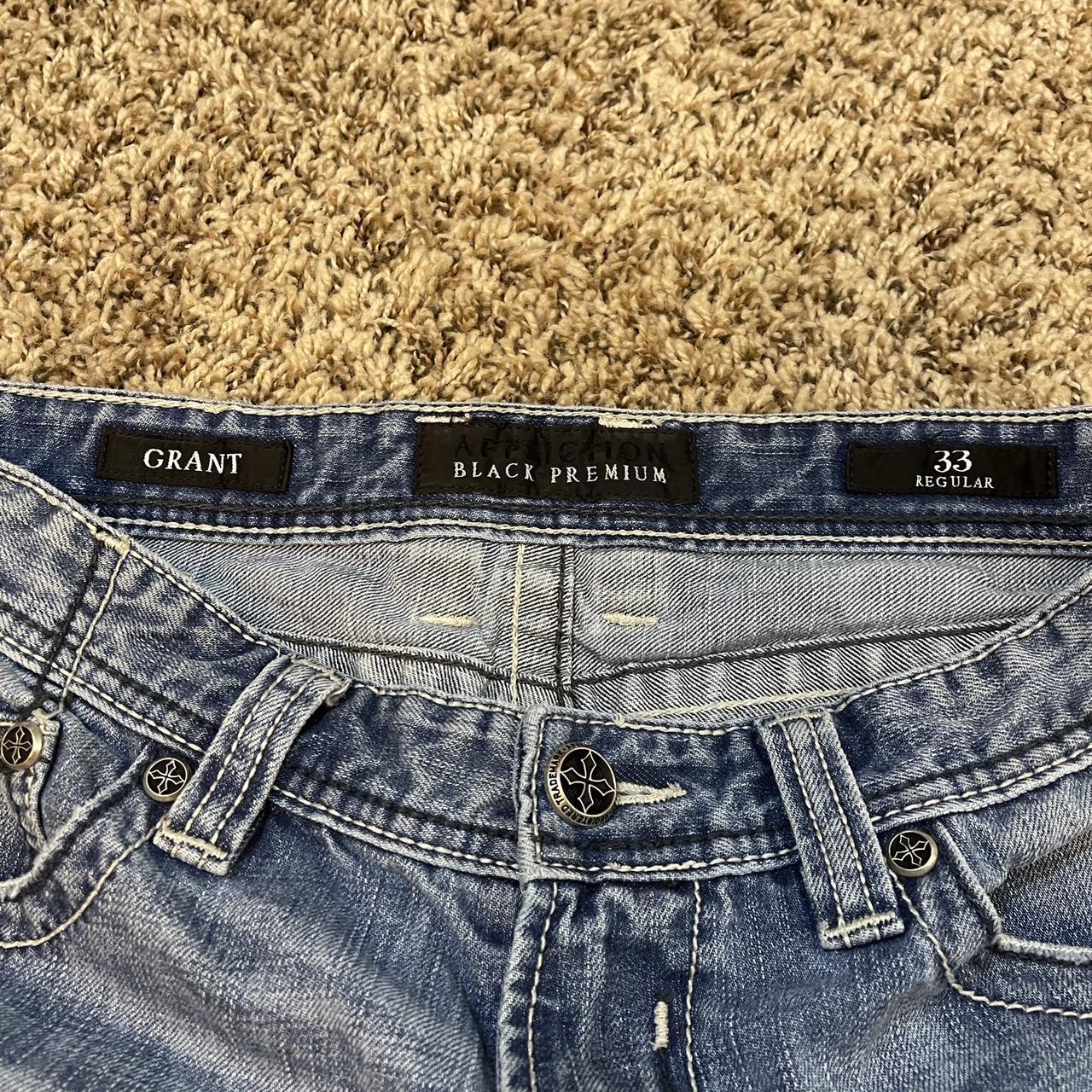 •Affliction 2000s Men’s Premium Grant Denim... - Depop