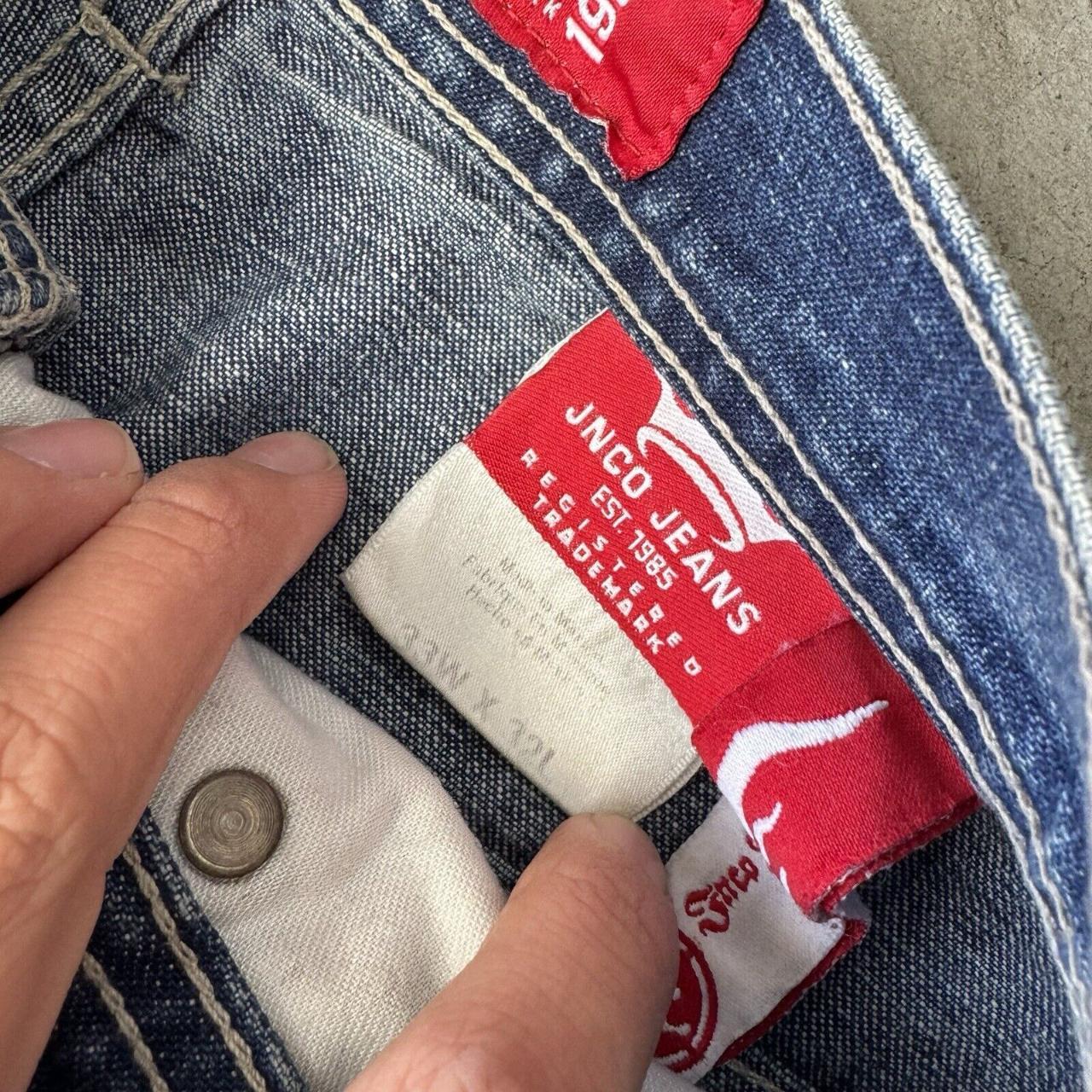Vintage JNCO Jeans Mens Size 34x30 Red Tribal Crown... - Depop