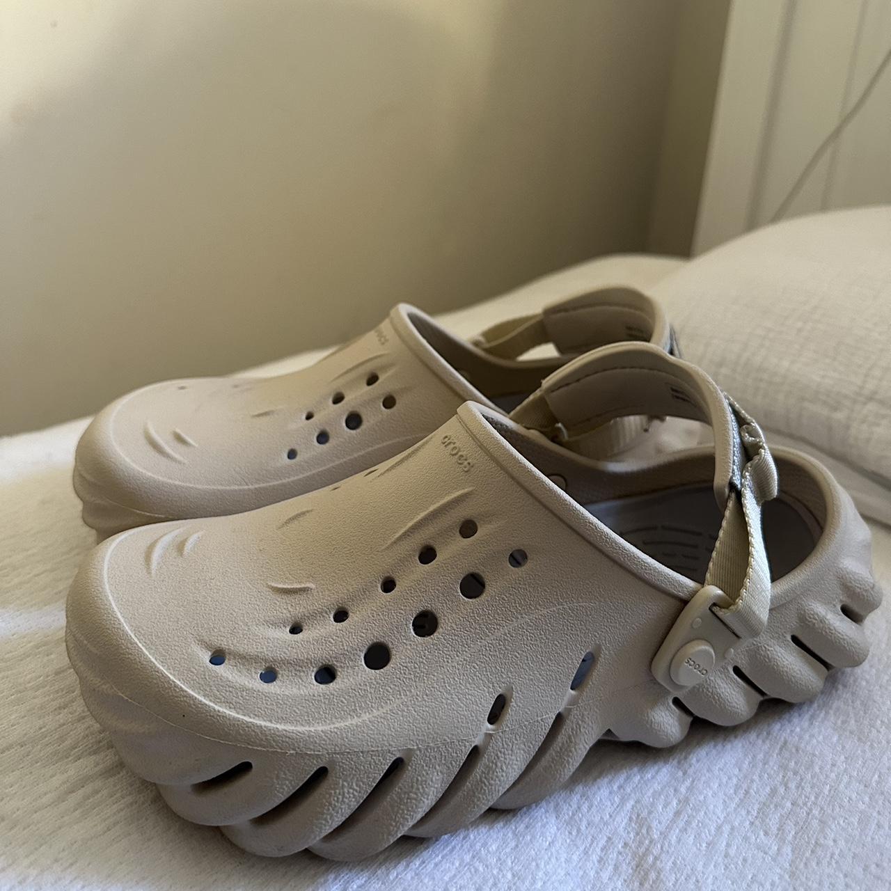 Crocs Echo Clog in Stucco Size (US) W7, M5 Used a... - Depop
