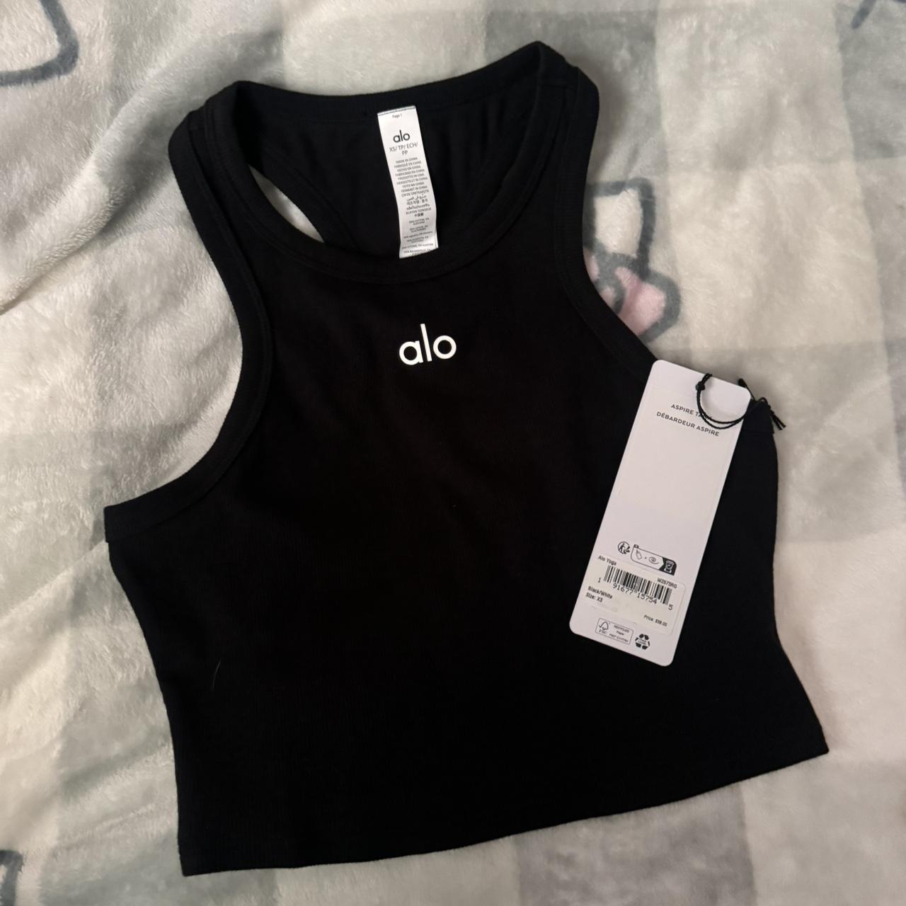 Brand new alo tank in black size XS retails for 58... | Depop