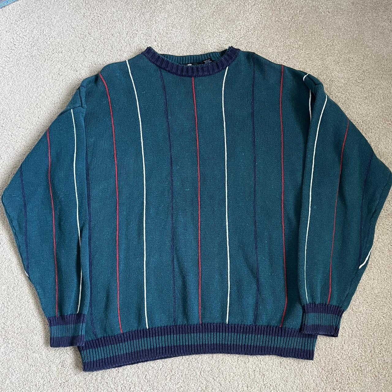 Structure knit sweater Tagged XL (fits like... - Depop