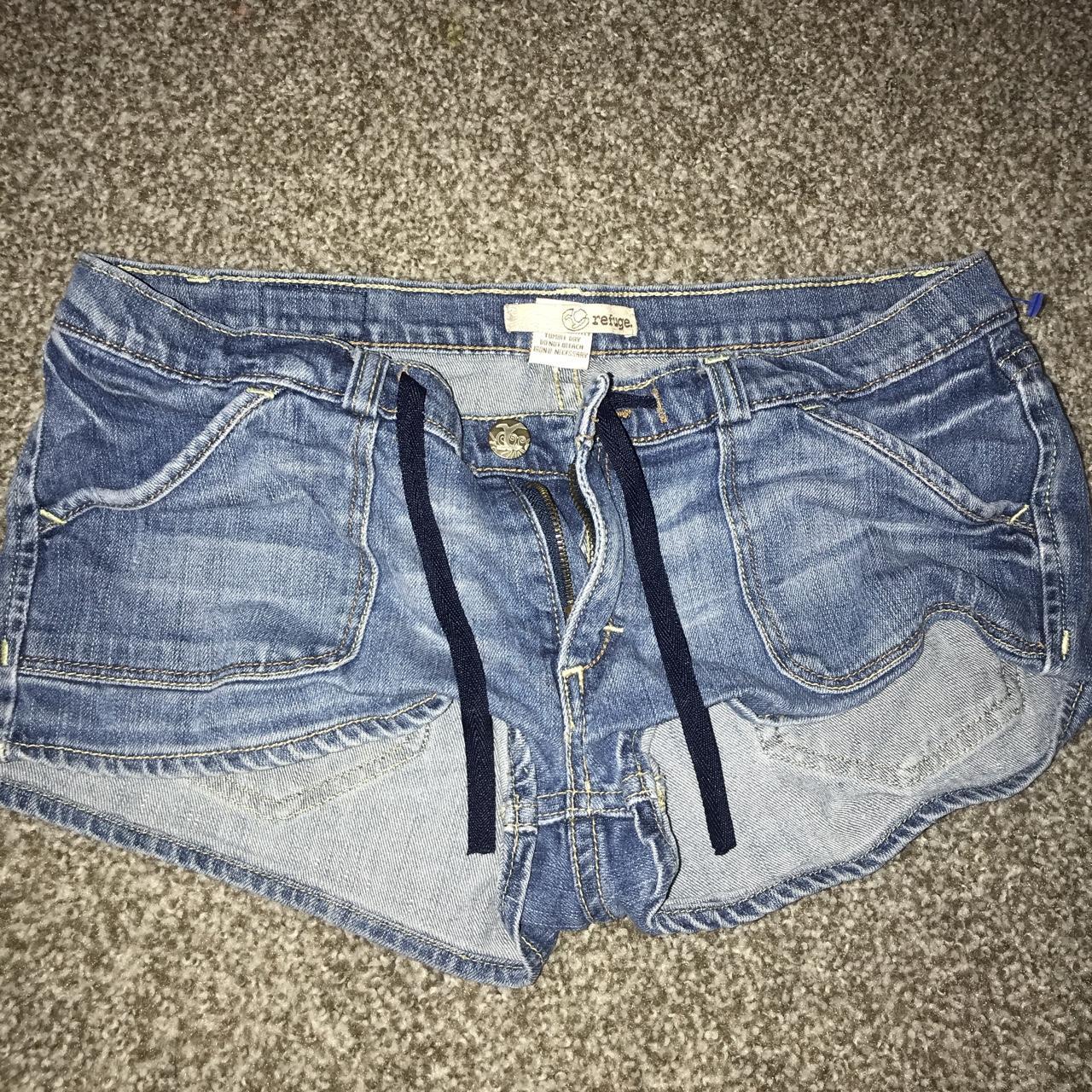 Super short daisy duke low waisted booty... - Depop