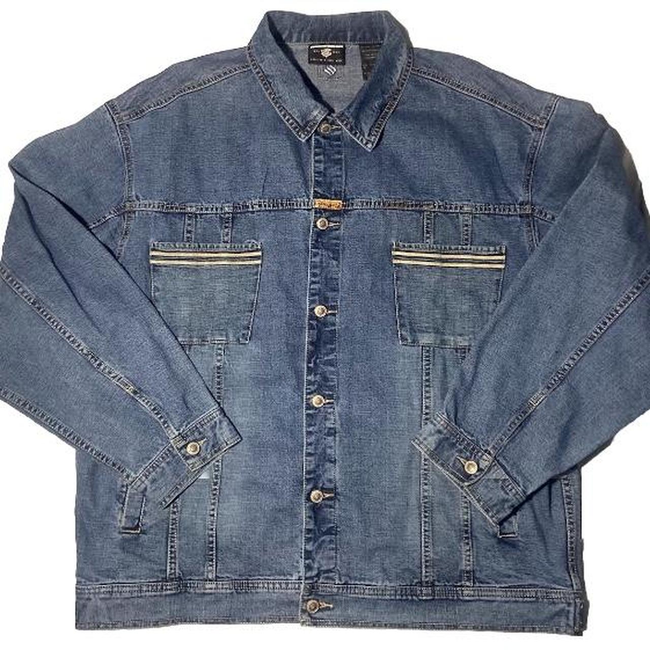 Y2K Denim Jacket Size XL. Small stain on front.... - Depop