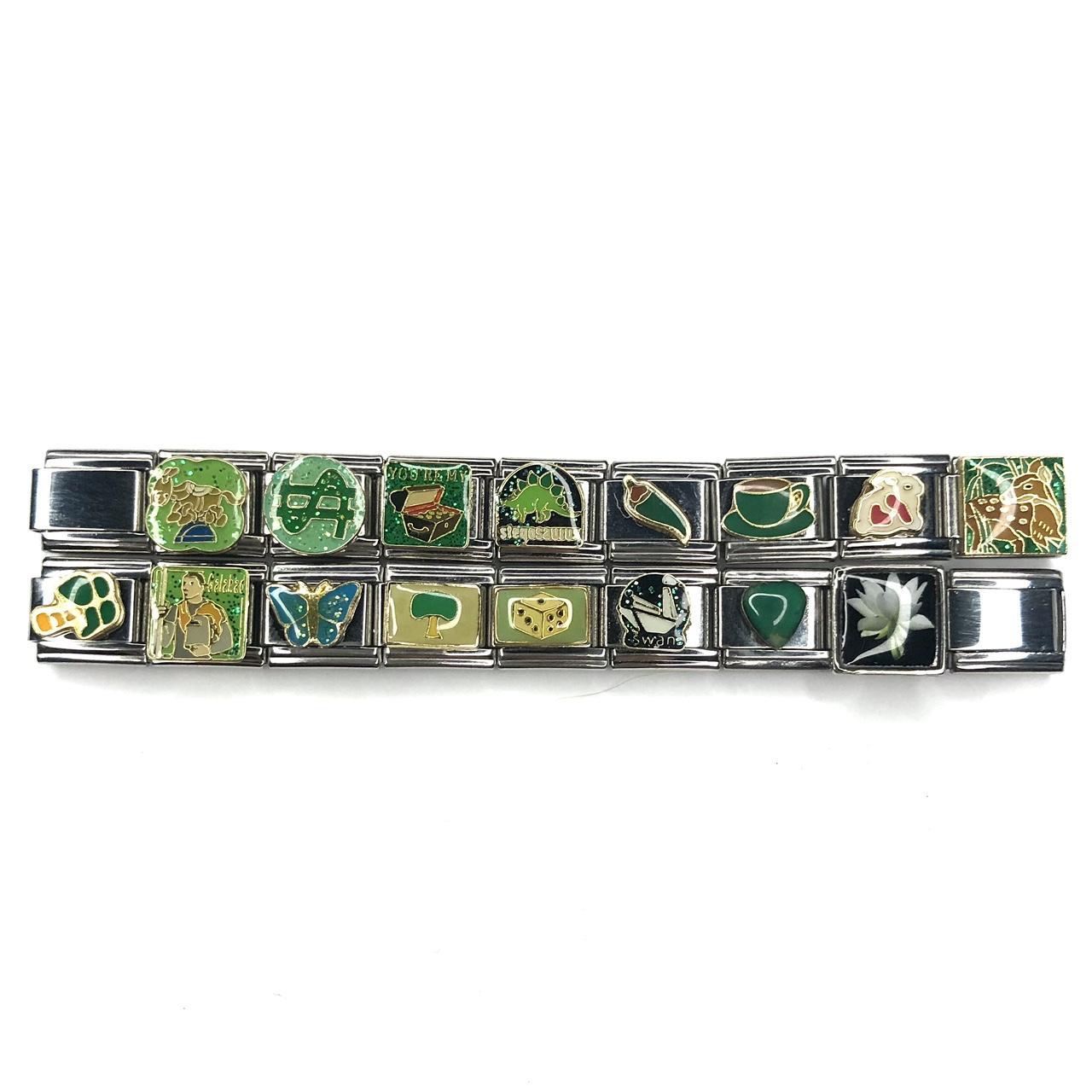 Green girl 🌳 Pre-made Italian charm bracelet $4 US... - Depop