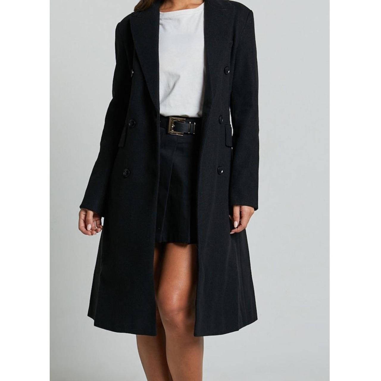 Black Coat from Showpo Brand new still with the tag... - Depop