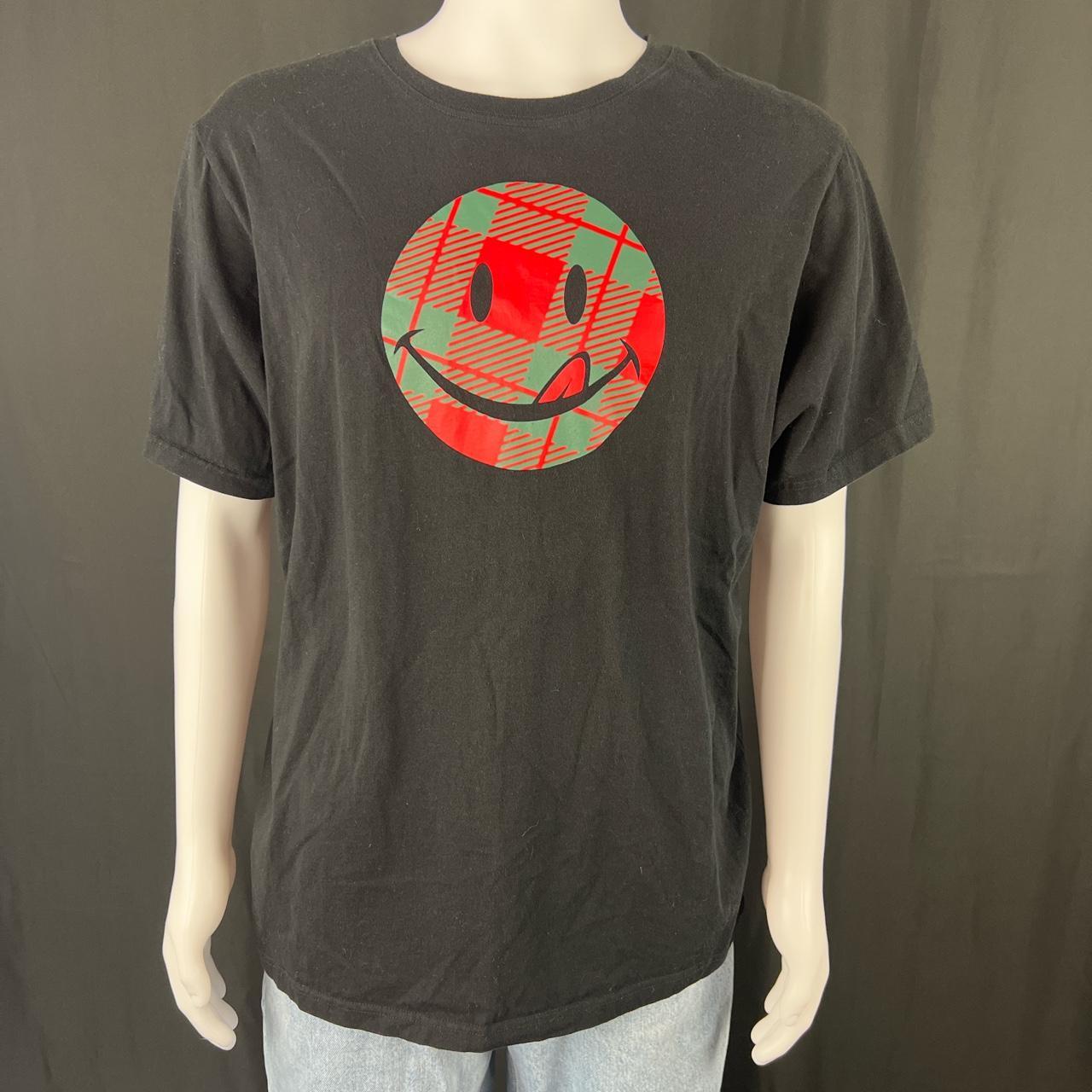 Vintage Y2K Joe Boxer Plaid Flannel Smiley Face Logo... - Depop