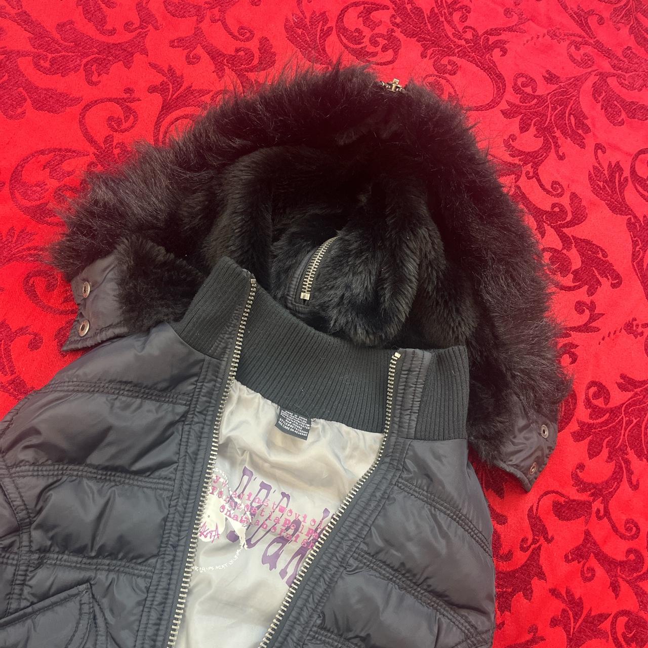 The perfect goth puffer vest 🦇 Brand is BB Dakota.... - Depop