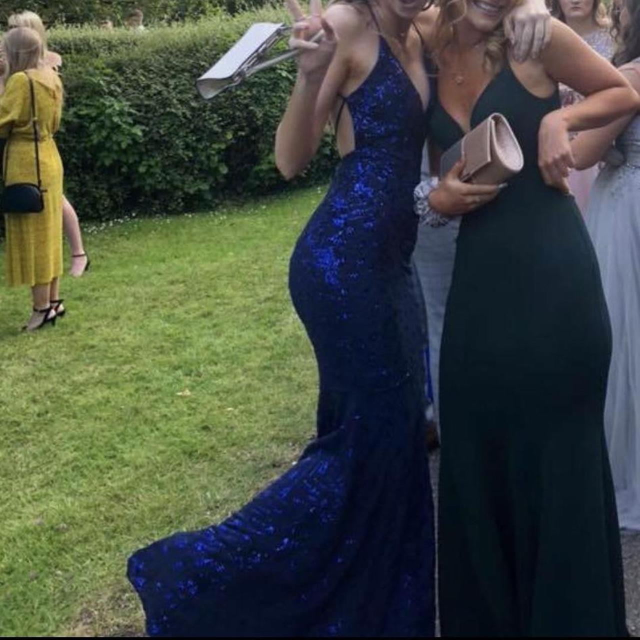 Quiz Navy Blue Sequin Dress Size 8 such a gorgeous... - Depop