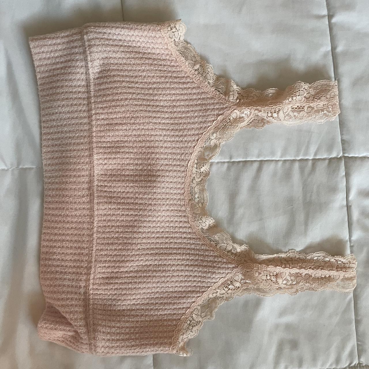 Pink Lacey Cami A lot more pink irl So soft like omg - Depop